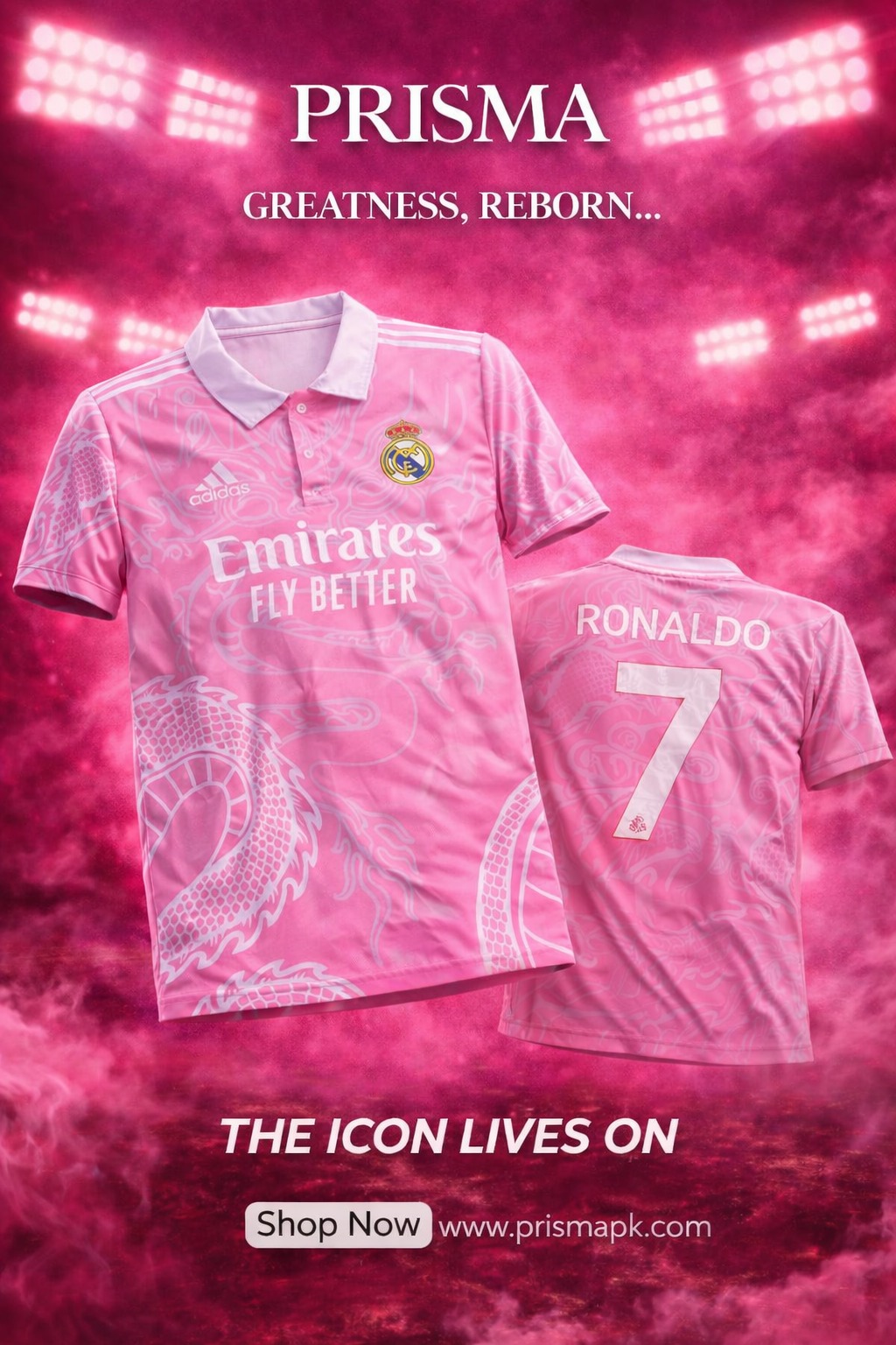 RONALDO REAL MADRID PINK JERSEY – Prisma